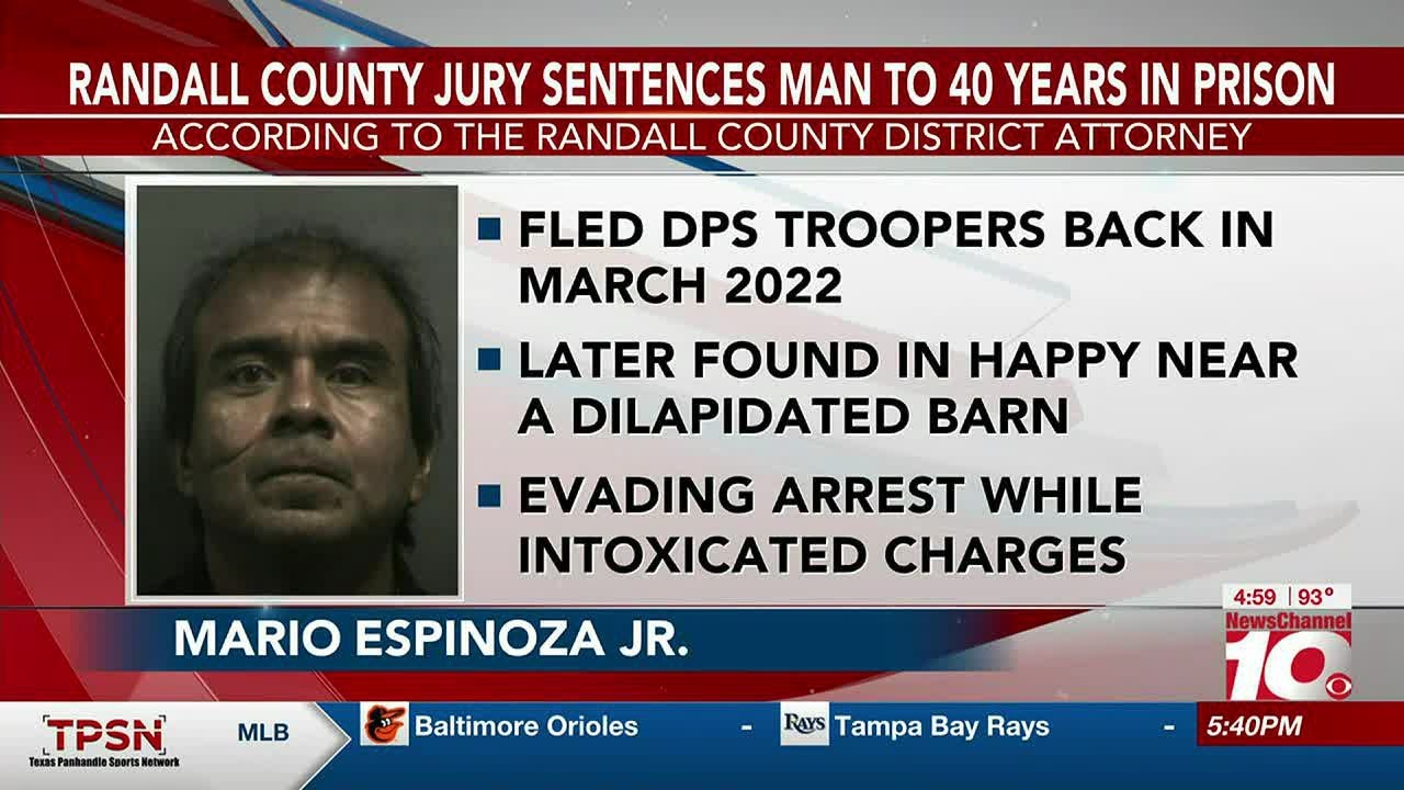VIDEO: Randall County man sentenced to 40 years for evading arrest, DWI ...