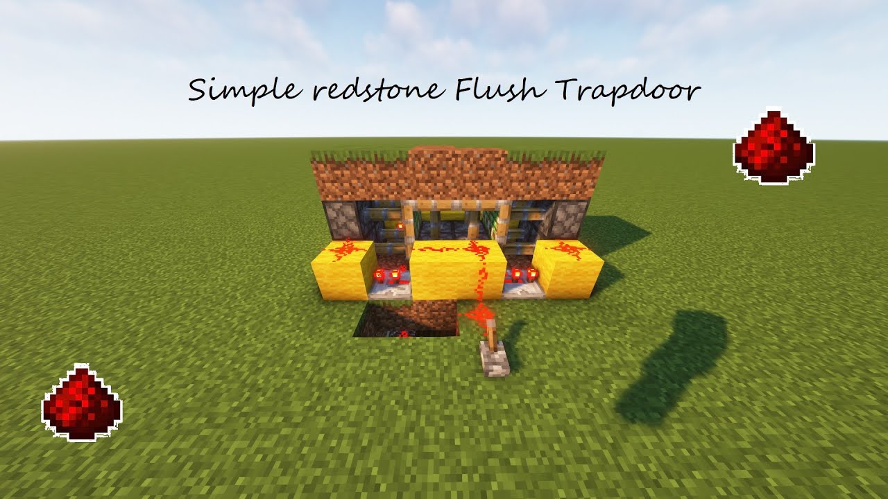 How to make Simple Flush Piston Trapdoor!! - YouTube