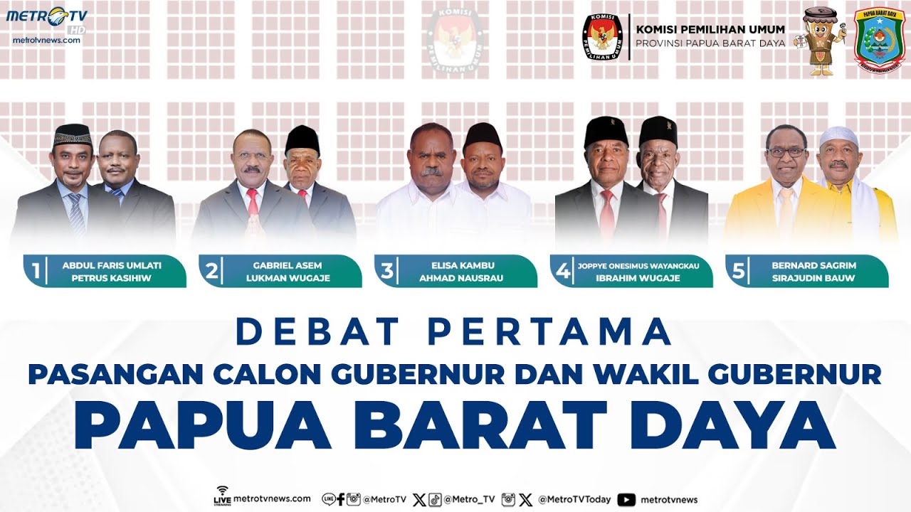 DEBAT PERTAMA - PASANGAN CALON GUBERNUR DAN WAKIL GUBERNUR PAPUA BARAT ...