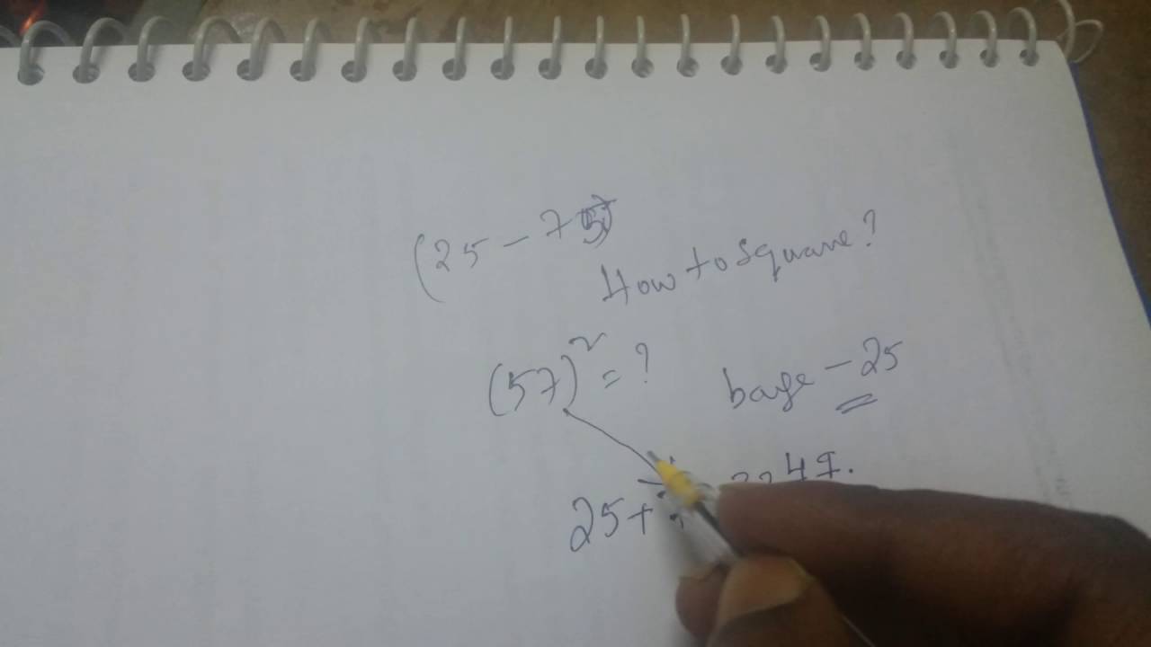 tricks for squaring (25-75) numbers - YouTube