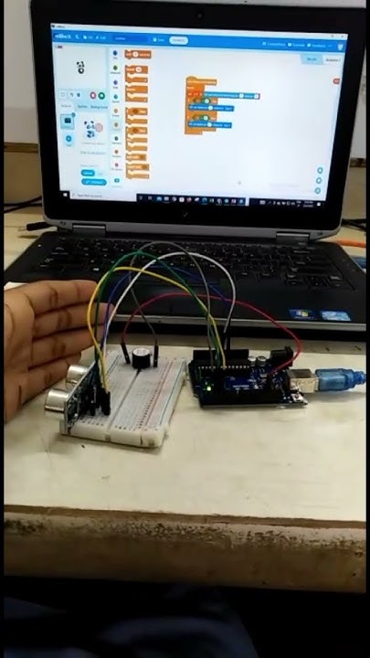 Obstacle detector using ultrasonic sensor | Arduino project #shorts # ...