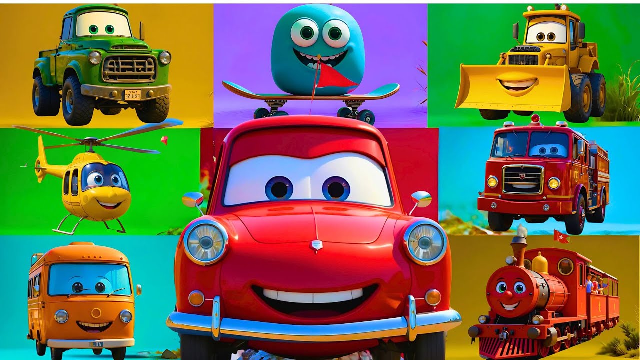 Vehicle Sounds Song | Nursery Rhyme for Kids - Learn Vehicle Names and ...