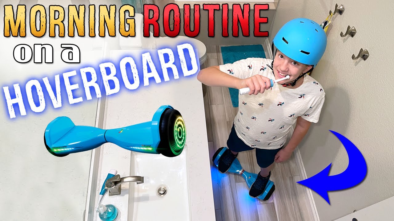 Morning Routine on a Hoverboard CHALLENGE! - YouTube