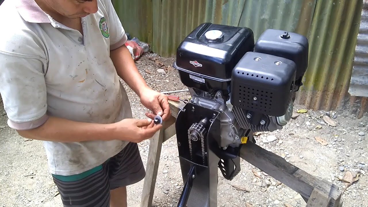 probando cola de motor 13.5 hp estacionario - YouTube