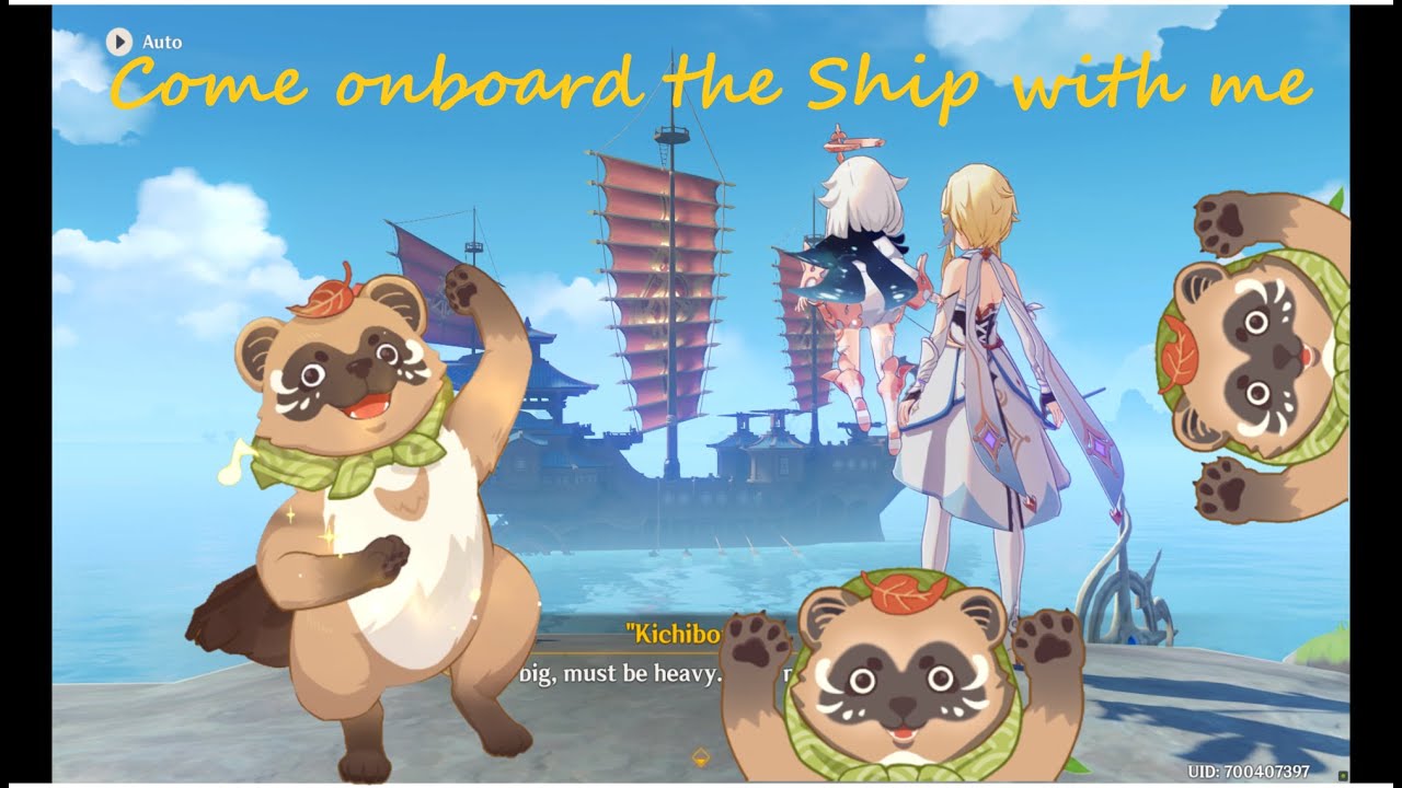 Tanuki time & Paimon is Tired from Climbing - YouTube