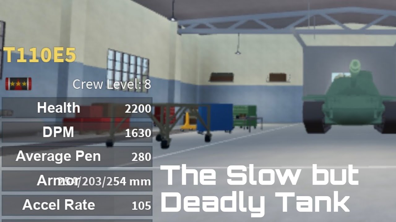 Playing as the T110E5 Heavy American Tank in Roblox Tankery - YouTube