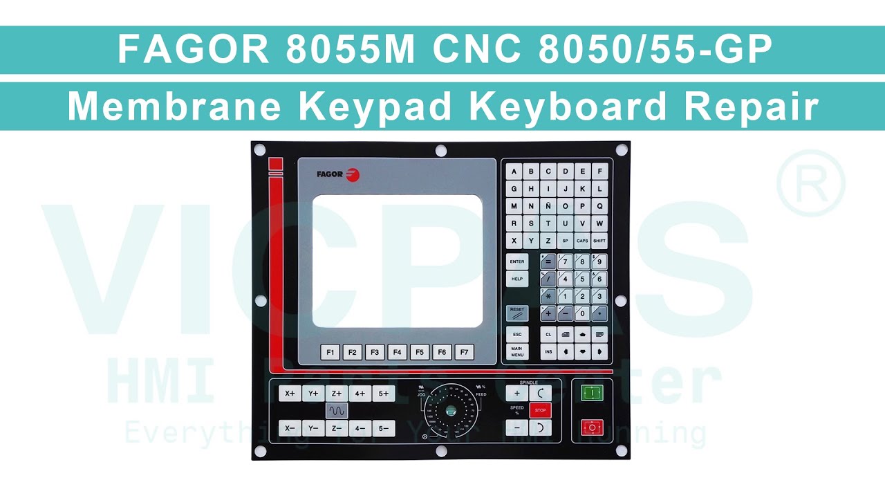 FAGOR 8055M CNC 8050/55-GP Membrane Keyboard - YouTube