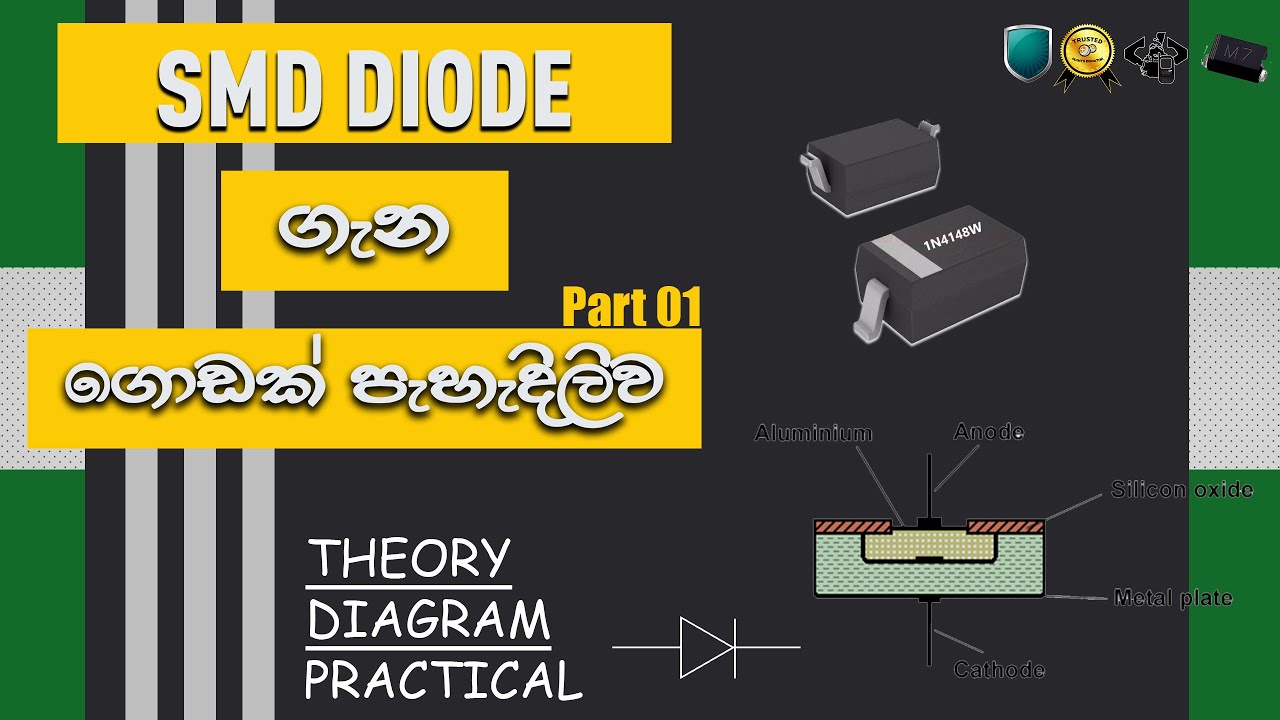 SMD DIODE Part 01 ගැන ගොඩක් පැහැදිලිව ඉගෙනගමු | SMD DIODE EASY EXPLAIN ...