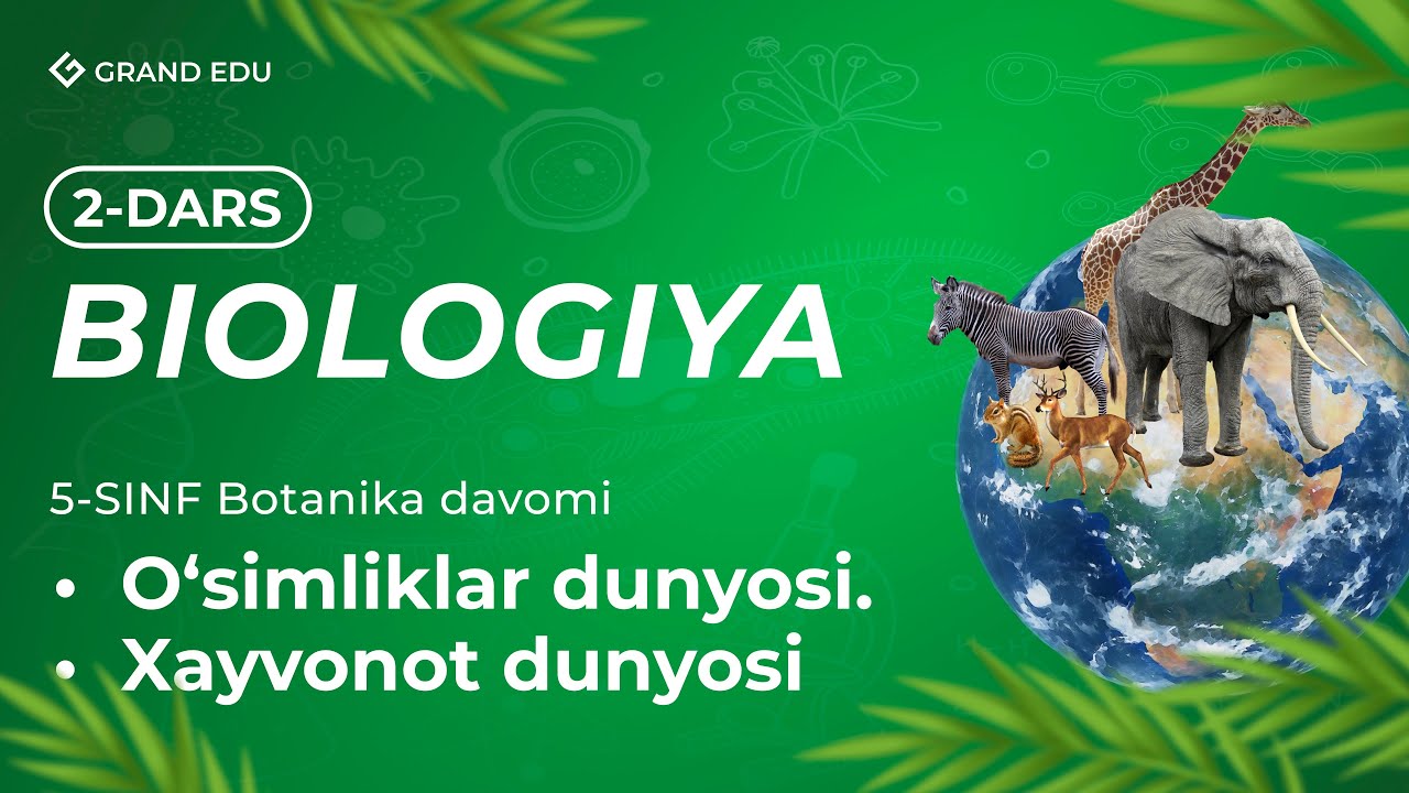 Biologiya | 5-sinf Botanika | 2-dars - YouTube
