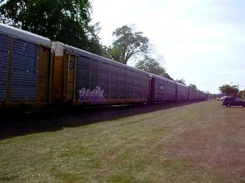 NORFOLK SOUTHERN BMW AUTO RACK TRAIN - YouTube