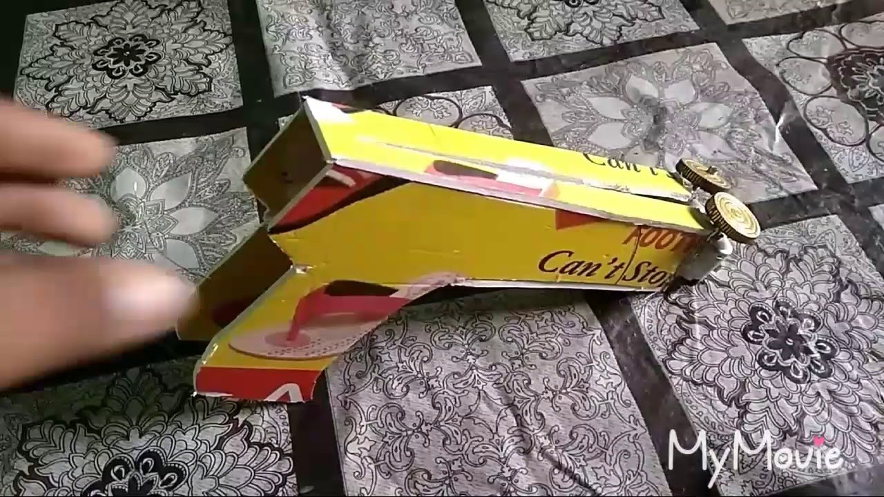 How to make PAPER Plane Gun Launcher from Cardboard DIY at HOME . - YouTube