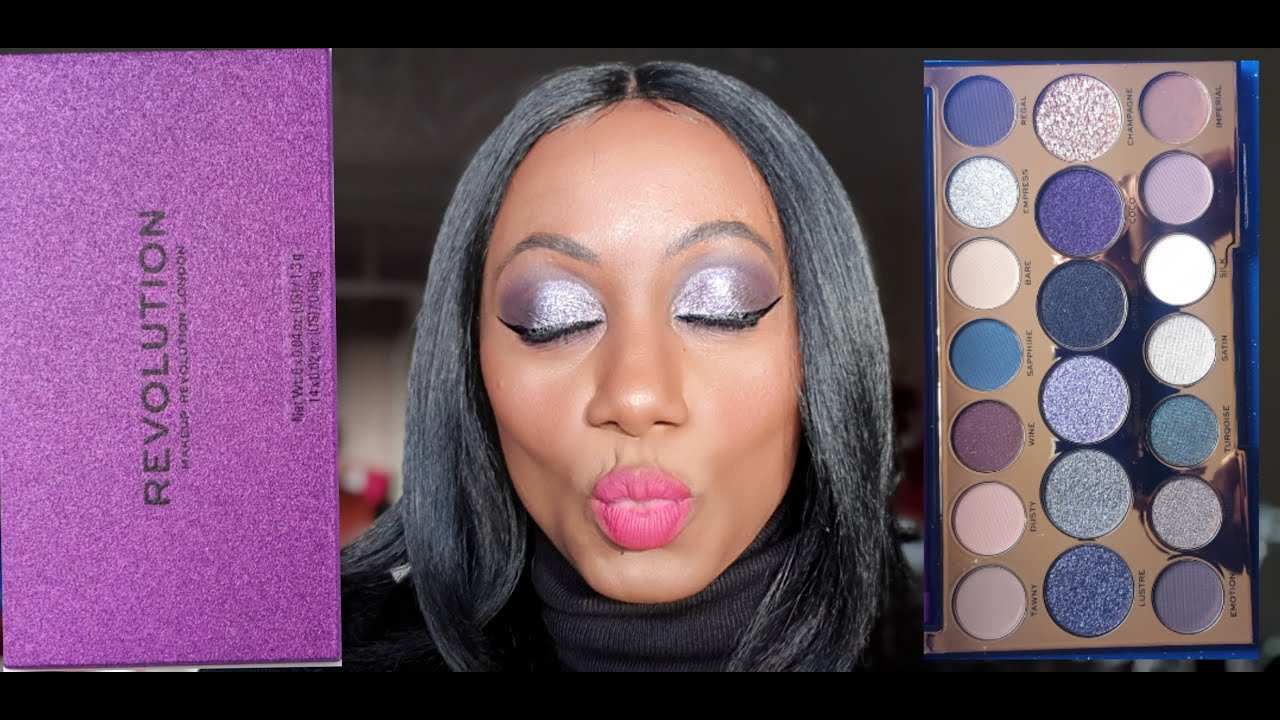 Makeup Revolution Precious Stone Shadow Palette Amethyst | Dark Skin Tutorial - YouTube
