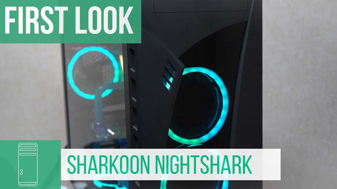 Sharkoon Nightshark ATX PC case - First Look #Computex2018 - YouTube