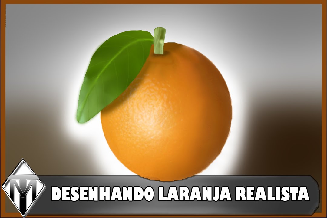Digital drawing - Drawing realistic orange - YouTube