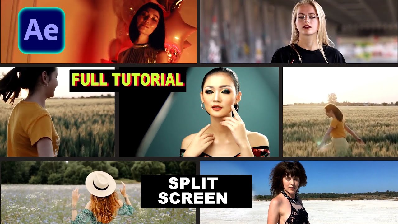 How To Make SPLIT SCREEN Effects In Adobe After Effects In Hindi - YouTube