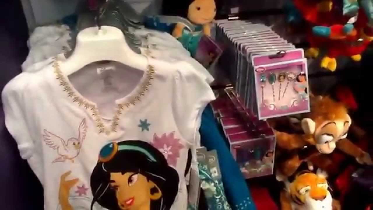 Disney store frozen and new Aladdin merchandise - YouTube
