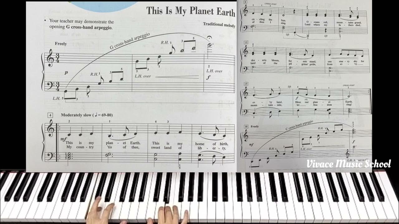 Piano Adventures Level 2B Lesson Book Pg 46-47 (This Is My Planet Earth ...