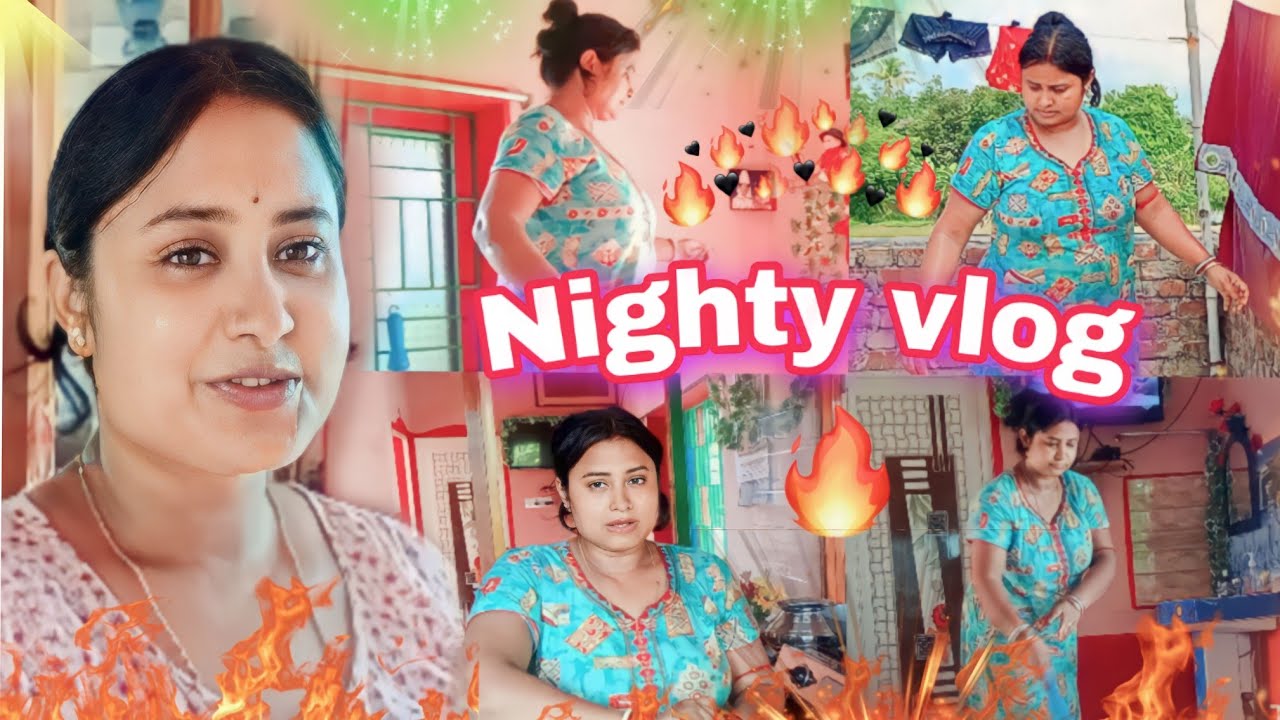 Village Housewife Nighty blog#Nighty vlog of middle class housewife#Indian middle class nighty ...