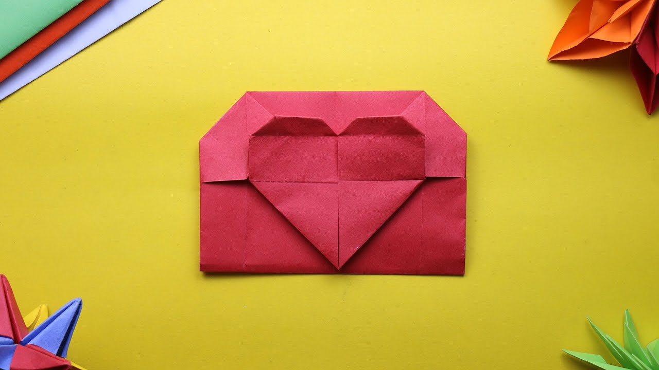 How to make Heart Shaped Envelope for your Valentine | Easy Origami ...