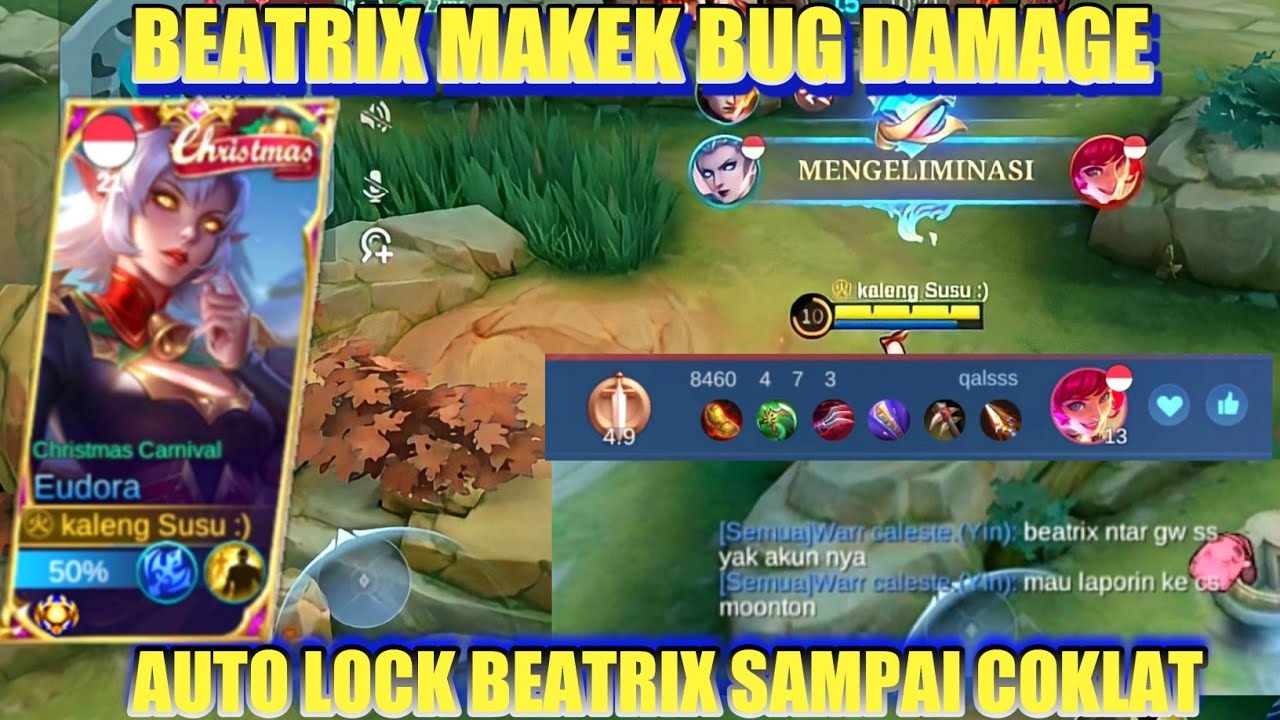 Beatrix makek bug damage !! Auto lock beatrix - build eudora paling sakit 2022 ~ mobile legends ...