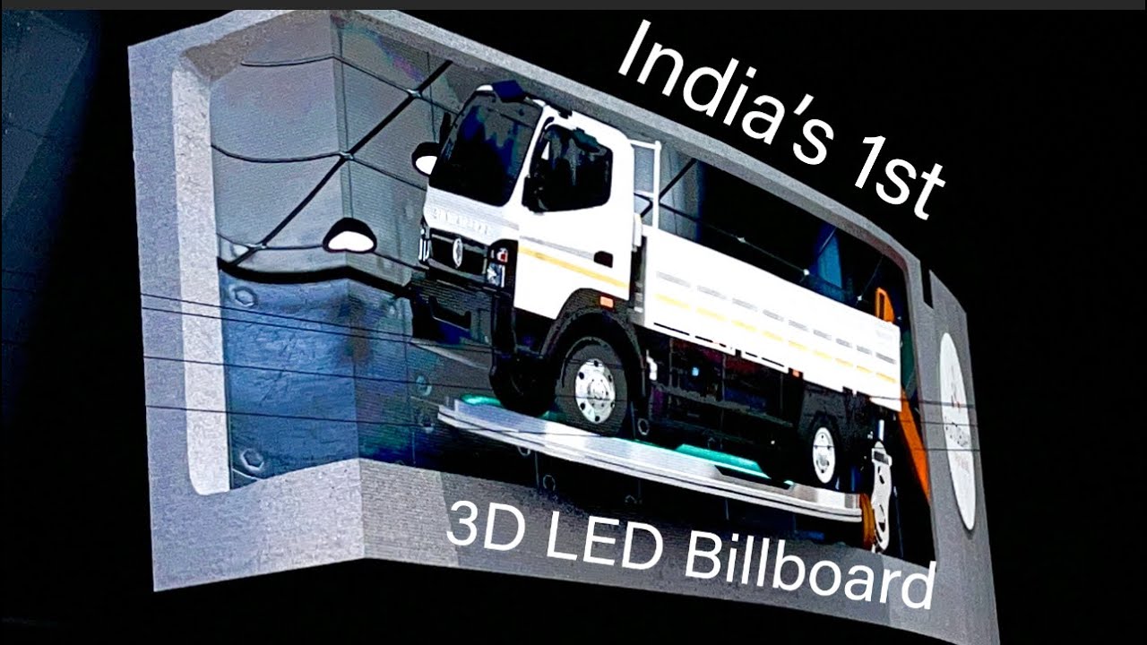 "3D LED Display on Bharat Benz Truck! 🚚" Indias 1st 3D Billboard ...