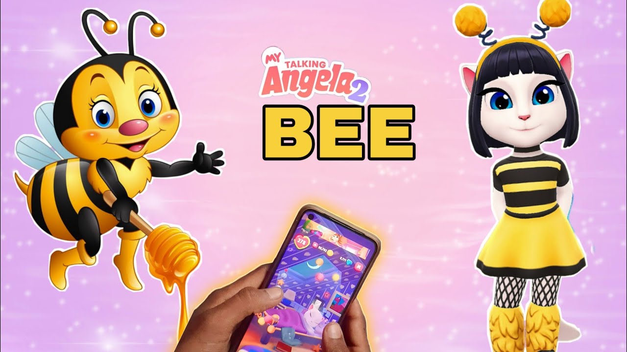 Cute Bee Makeover My Talking Angela 2 🐝 And My Talking Angela 2 Handcam ...