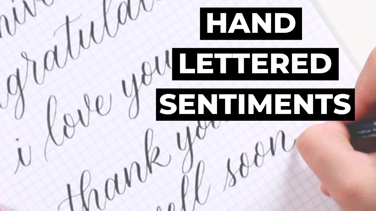 DIY Hand-Lettered Greeting Card Sentiments - YouTube