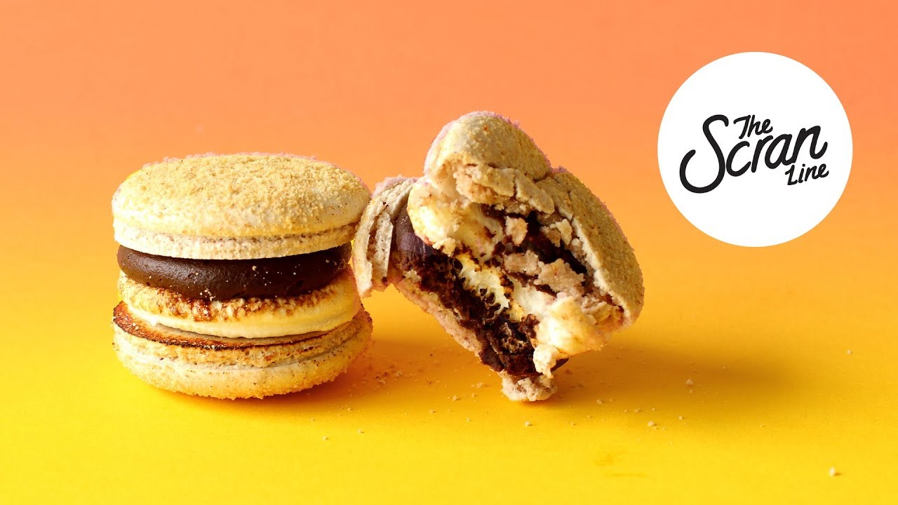 S'MORES MACARONS! YES. I'VE FINALY MADE THEM - The Scran Line - YouTube
