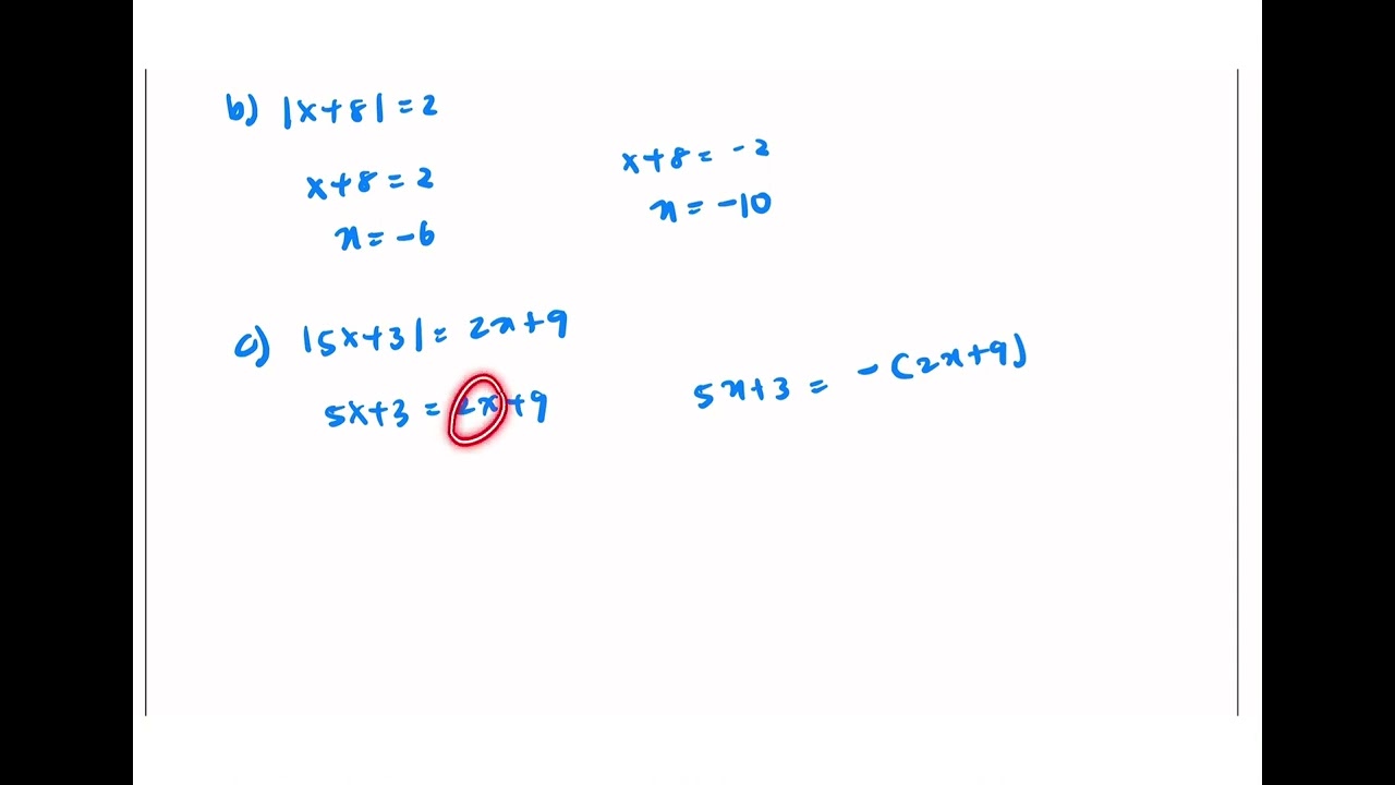 absolute equations part 2 - YouTube