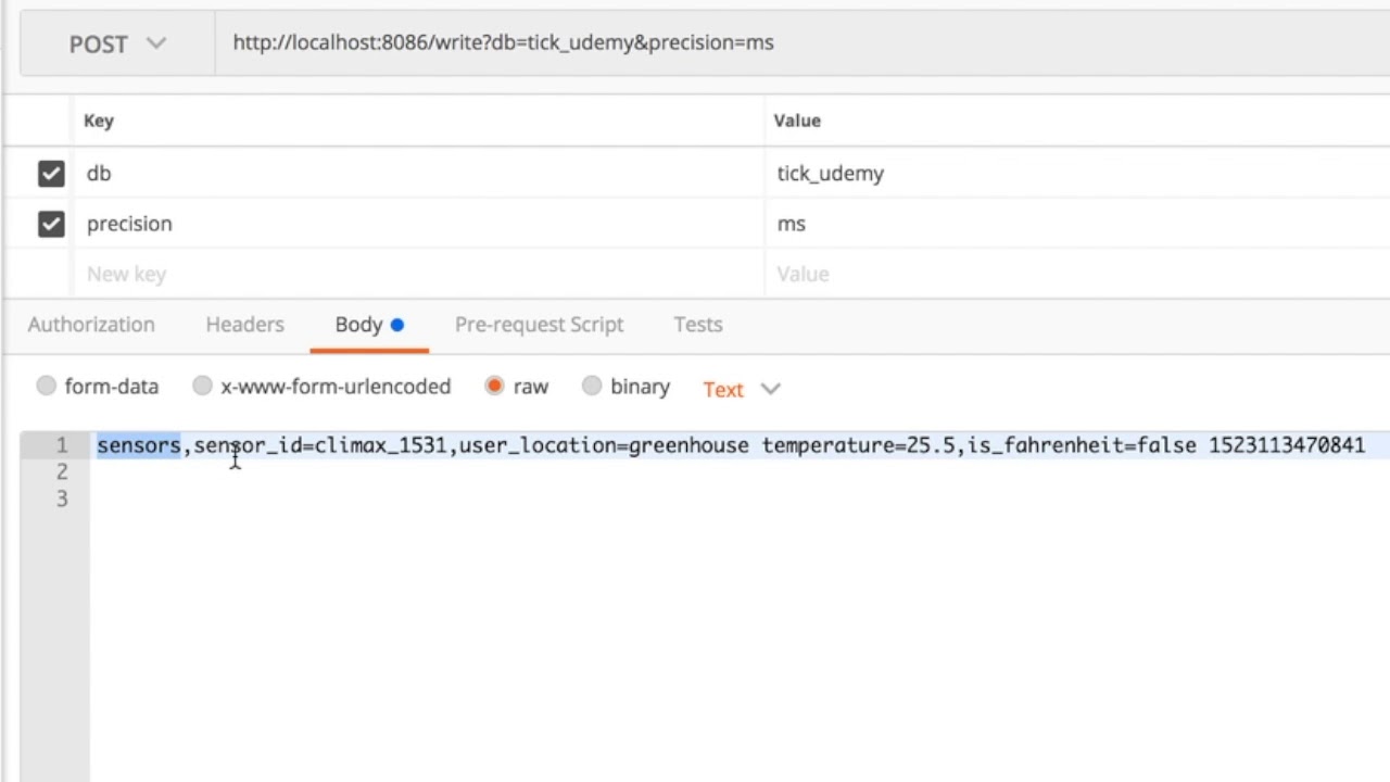 Influxdb project: 07 write postman - YouTube