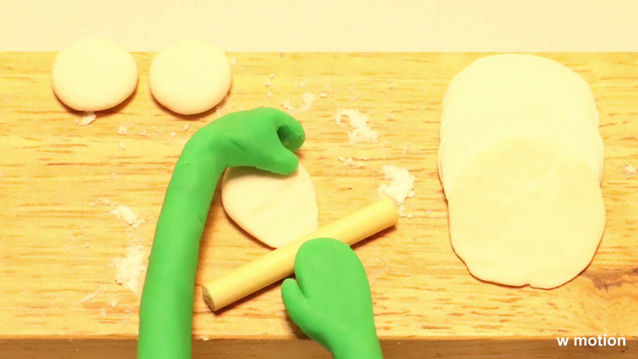 (NO BGM) Fried Dumpling Stop Motion Cooking ASMR Clay Animation Mukbang ...