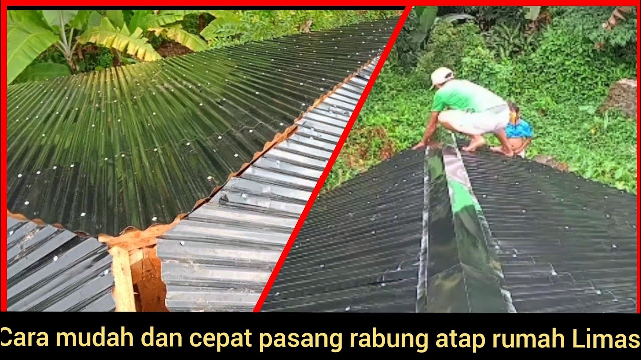 Cara mudah dan cepat pasang rabung atap rumah - YouTube