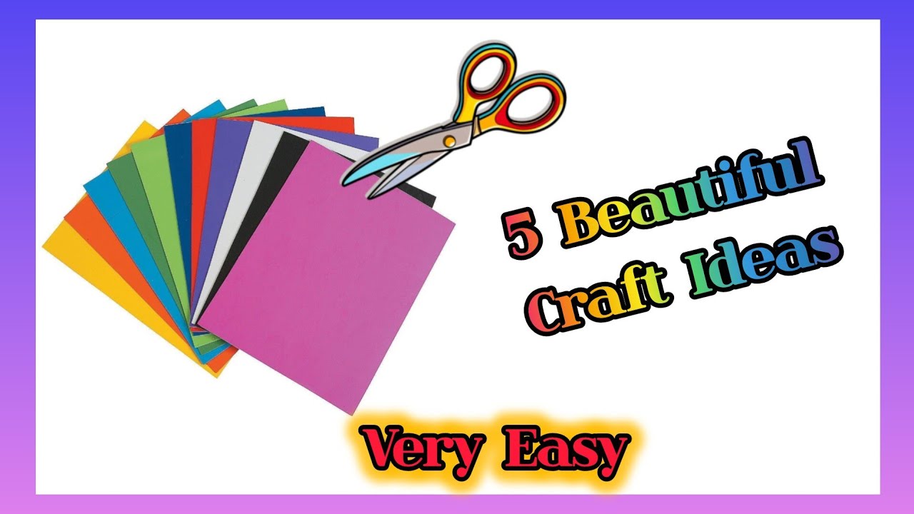 5 Beautiful Craft Ideas Very Easy/ Scrapbook Craft Ideas/ paper craft ...