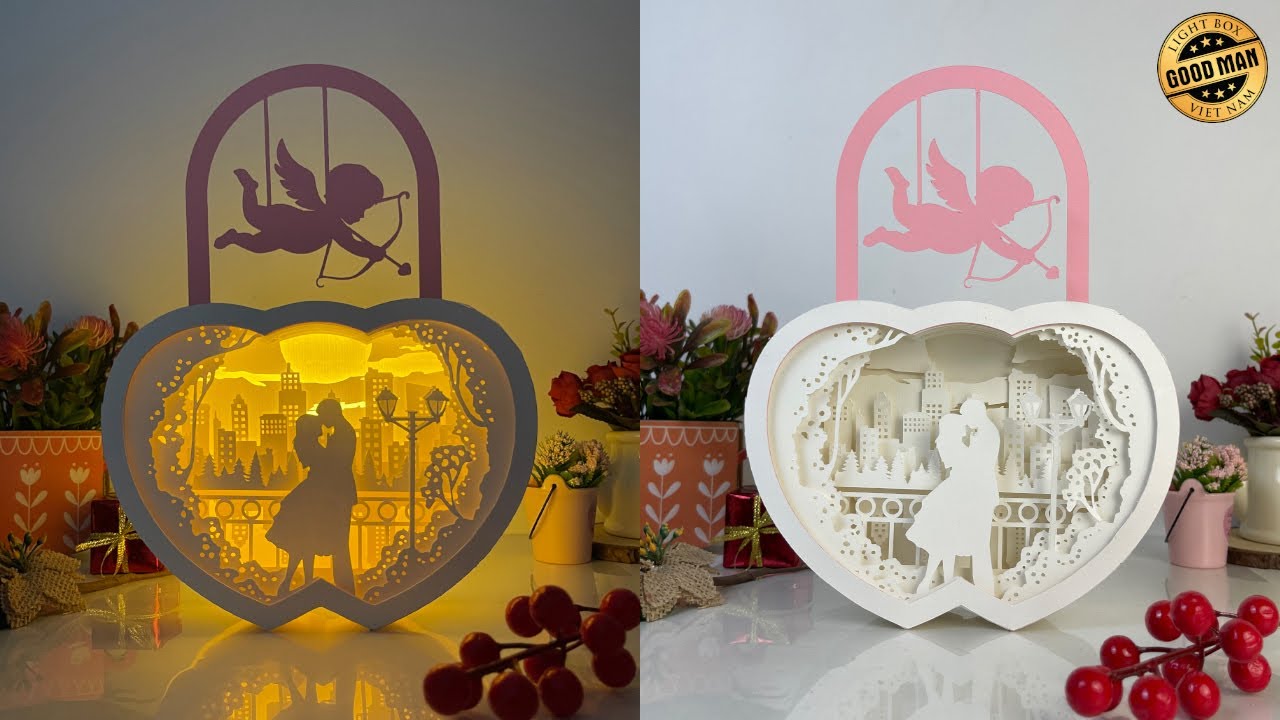 How To Make Paper Cut Love Locks Box - YouTube