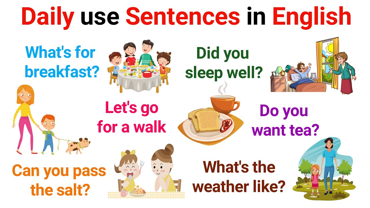 Daily use sentences in English | English speaking practice | improve ...