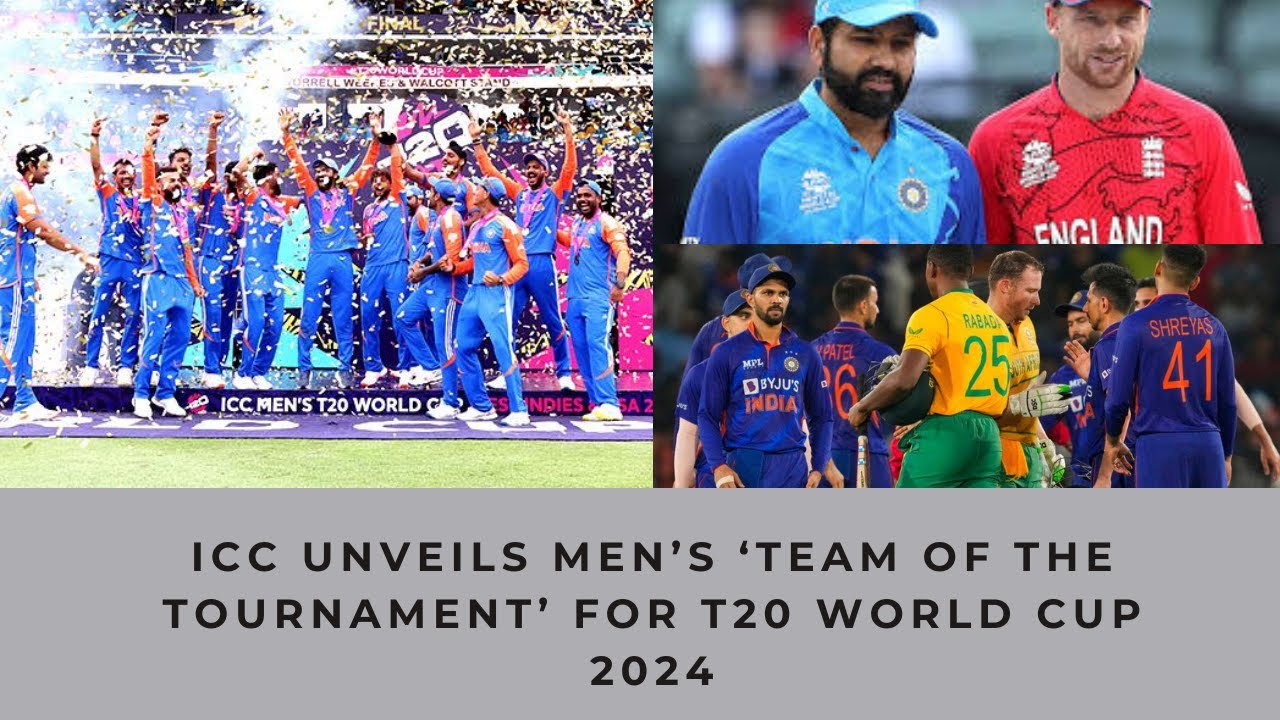 ICC Unveils Men’s ‘Team of the Tournament’ for T20 World Cup 2024 - YouTube