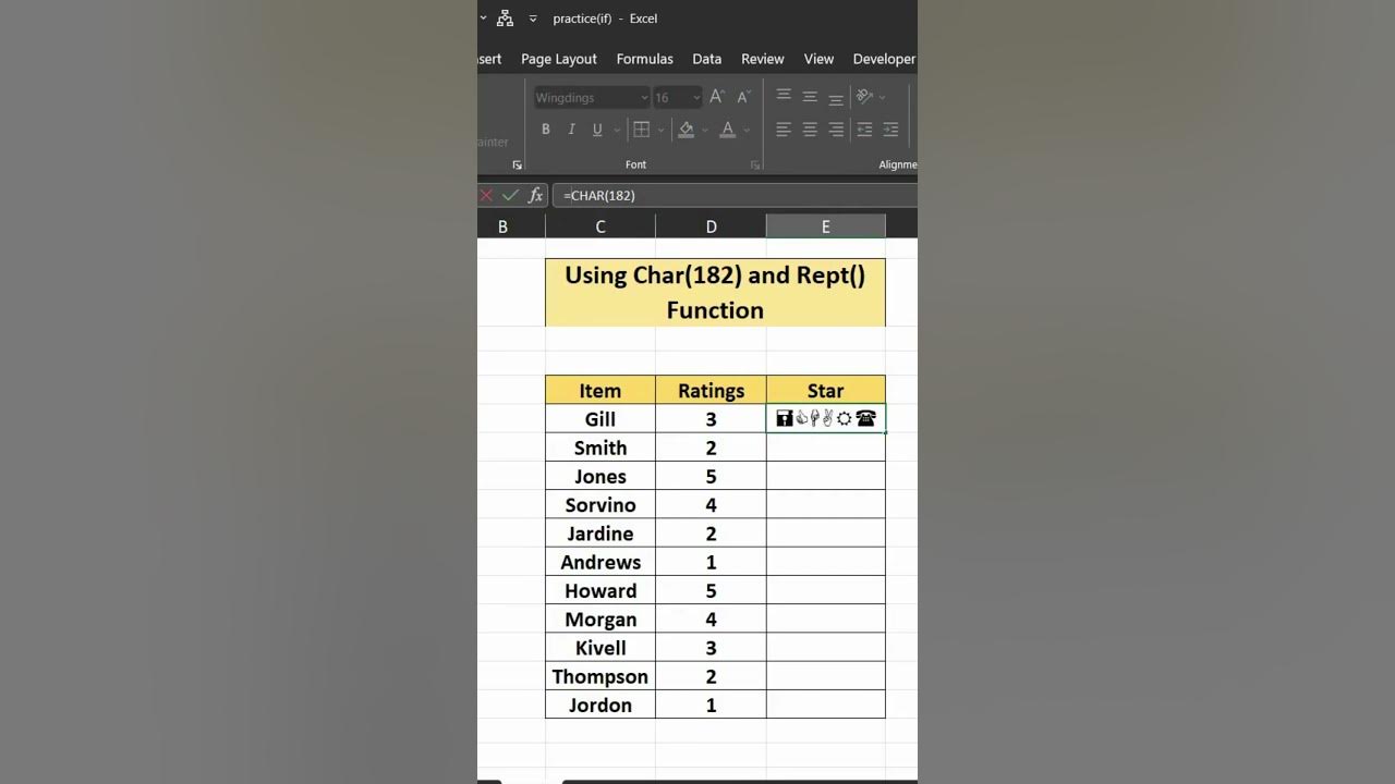 Star Rating in MS Excel | How to Create Star Rating System Using MS Excel - YouTube