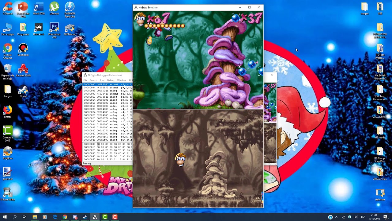 Rayman DSiWare with NAND for NO$GBA 3.0 debbug - YouTube