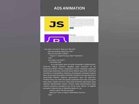 AOS Animation #reactjs #coding #viral #code #shorts - YouTube