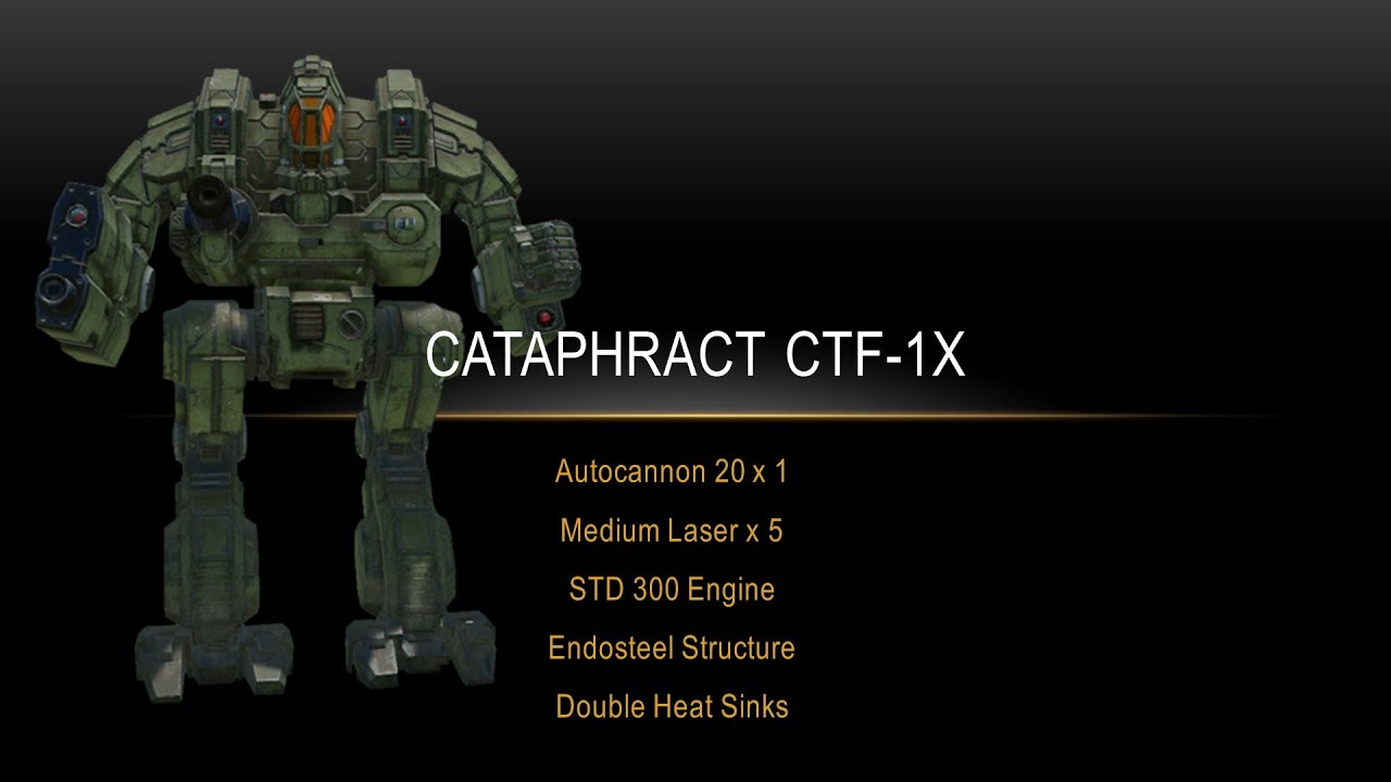 Mechwarrior Online - Cataphract CTF-1X Build and Gameplay - YouTube