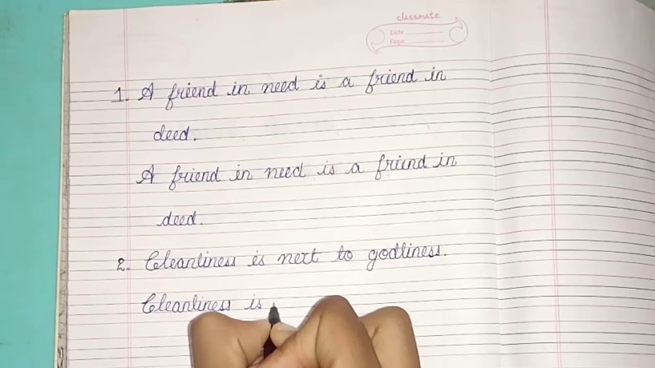 Class-5 | English | Lesson-1 | Part-2 | Handwriting - YouTube