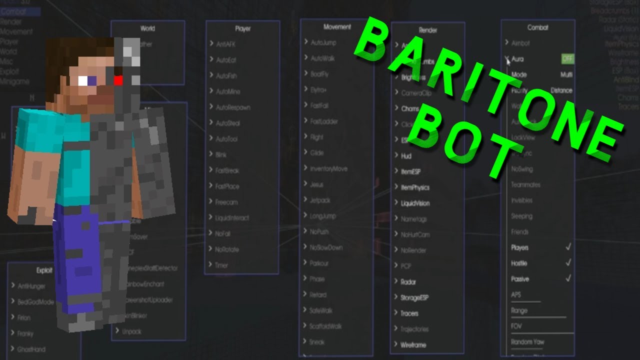 Baritone Bot Mines 2 Stacks of Diamonds And Then The Video Stops - YouTube