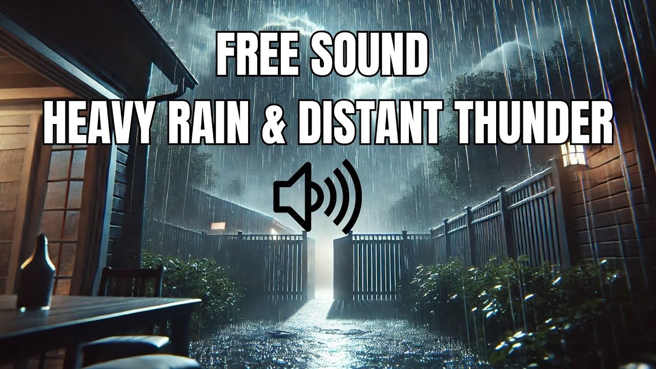 Copyright Free Heavy Rain Sound - Realistic Rainfall with Distant ...