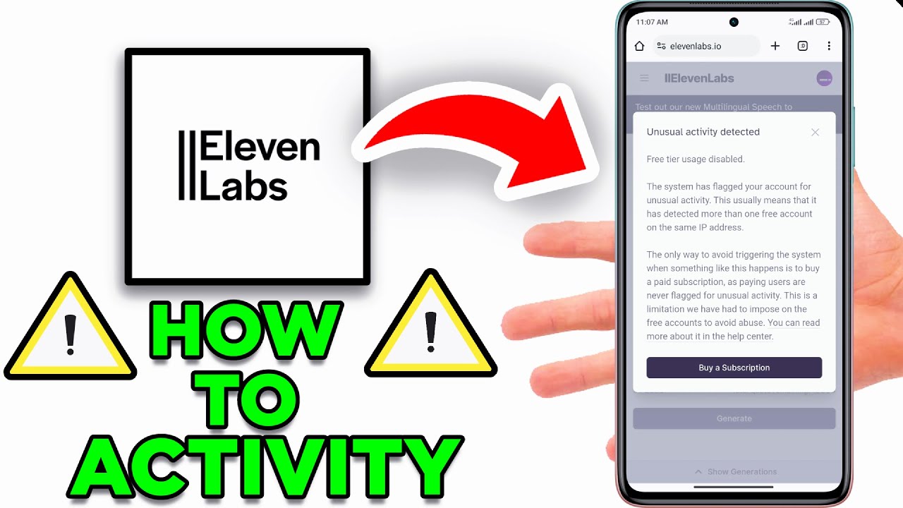 How To Fix ElevenLabs Unusual Activity Detected Problem - Full Guide ...