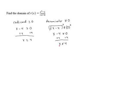 Finding Domains Algebraically - Problem 5 - YouTube