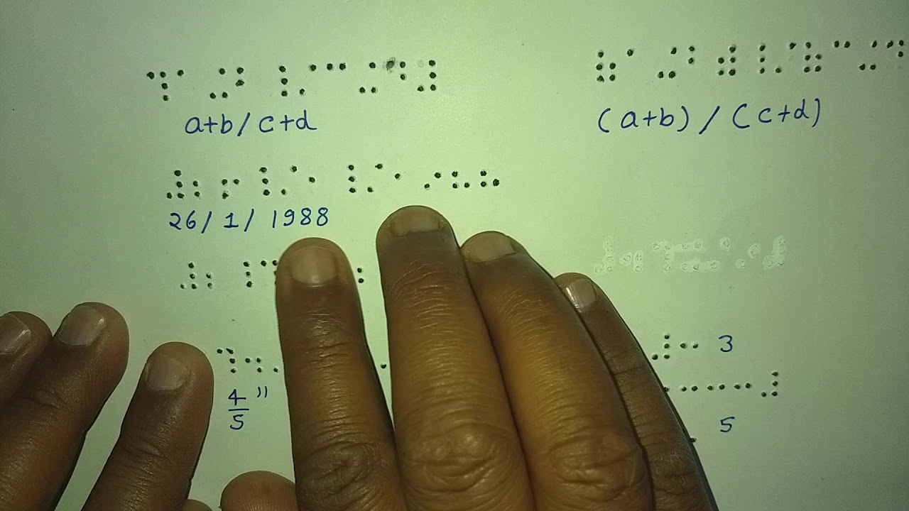 Braille mathematics code, simple fractions #specialeducation #fraction ...