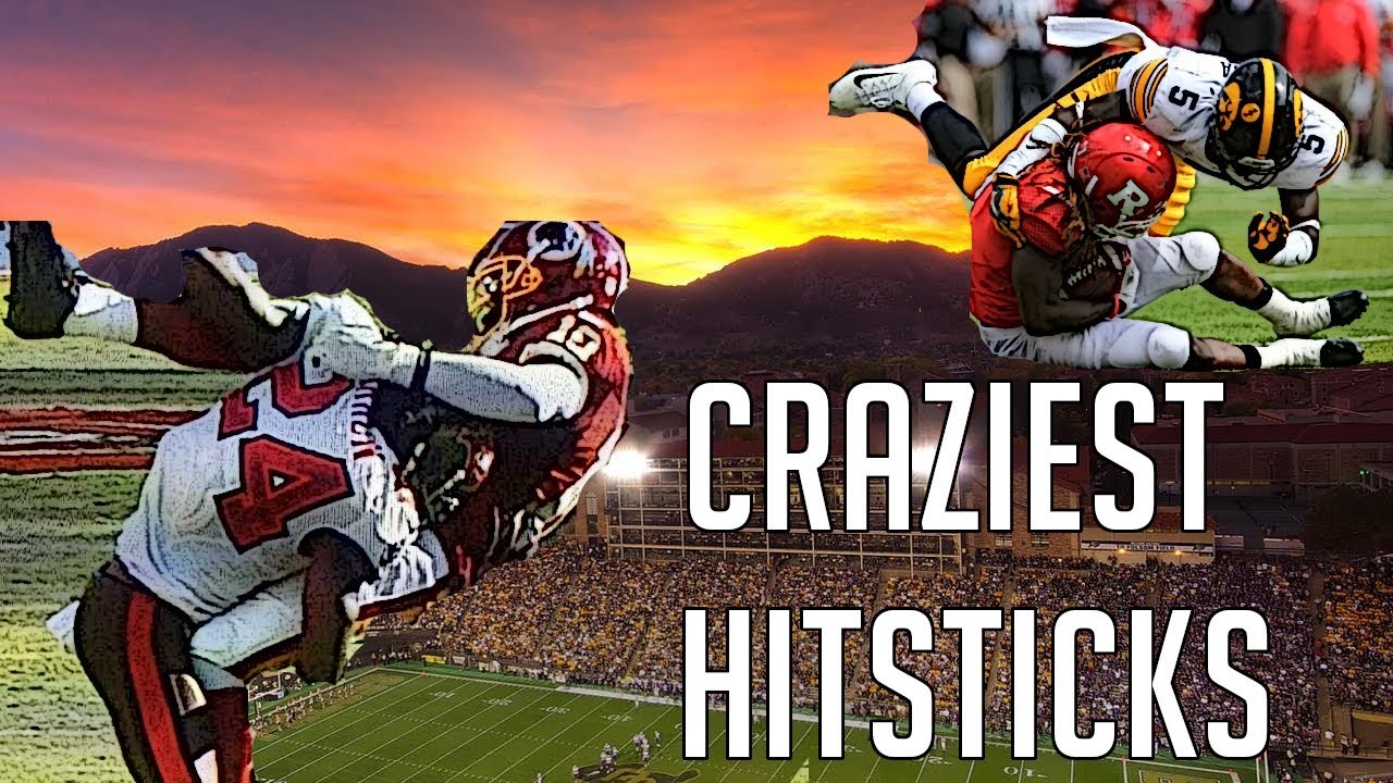CRAZIEST NFL AND NCAA HITSTICK COMPILATION - YouTube