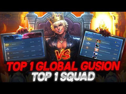TOP 1 GLOBAL GUSION TYPER  VS  TOP 1 SQUAD / Mobile Legends