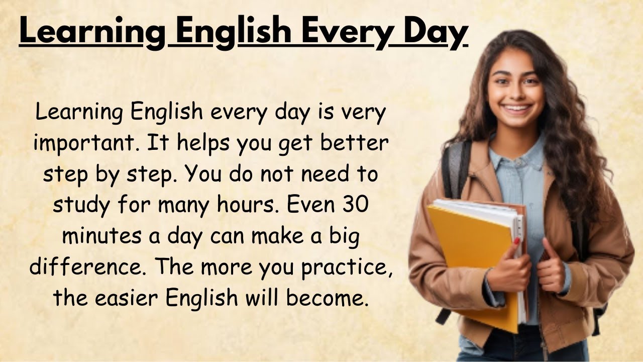 Learning English Every Day || Learn English Through paragraph ...