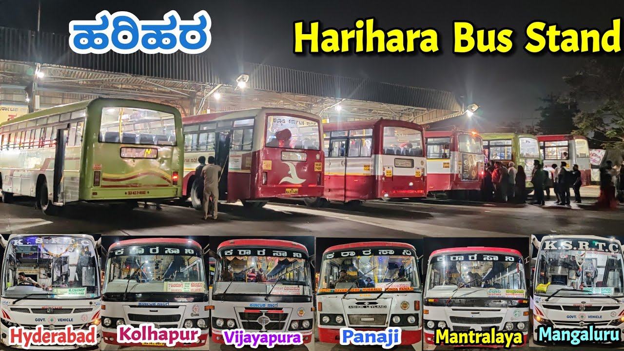 Harihara Bus Stand Night Vlog | Long Route buses | Deepavali Special ...